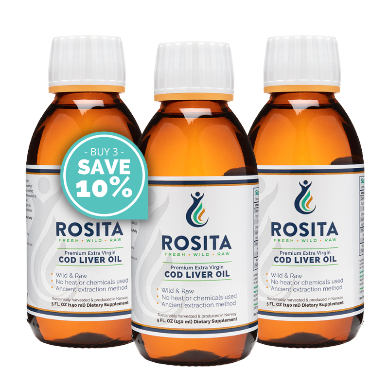 Rosita Extra Virgin Cod Liver Oil Liquid 3 Pack | Shop Now